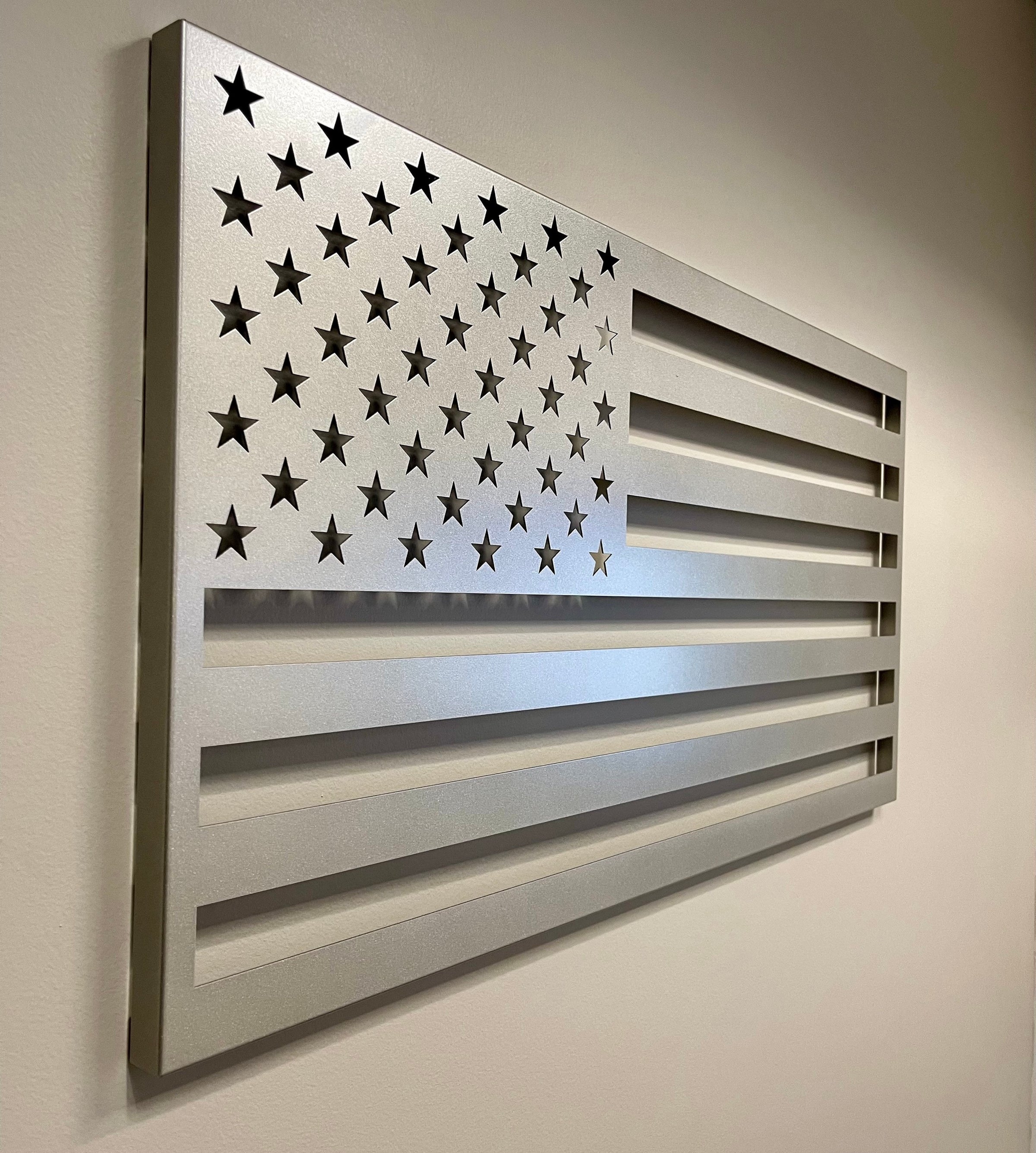 Premium 3-Dimensional Stainless-Steel American Flag | Metalworks 1776